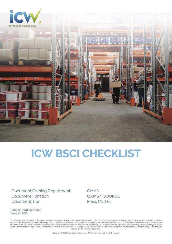 ICW BSCI Checklist - ICW